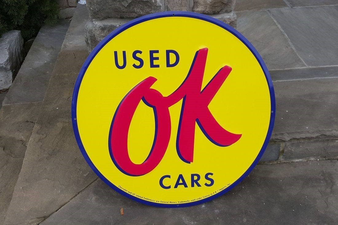 24" OK USED CARS – GARAGE CAVE SIGNS
