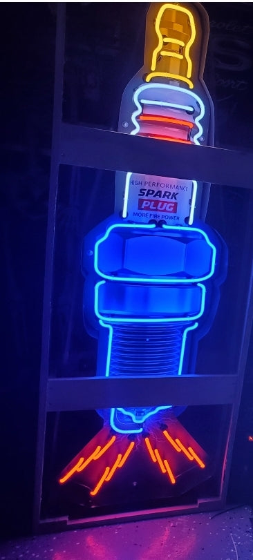 Spark Plug Large Neon – GARAGE CAVE SIGNS